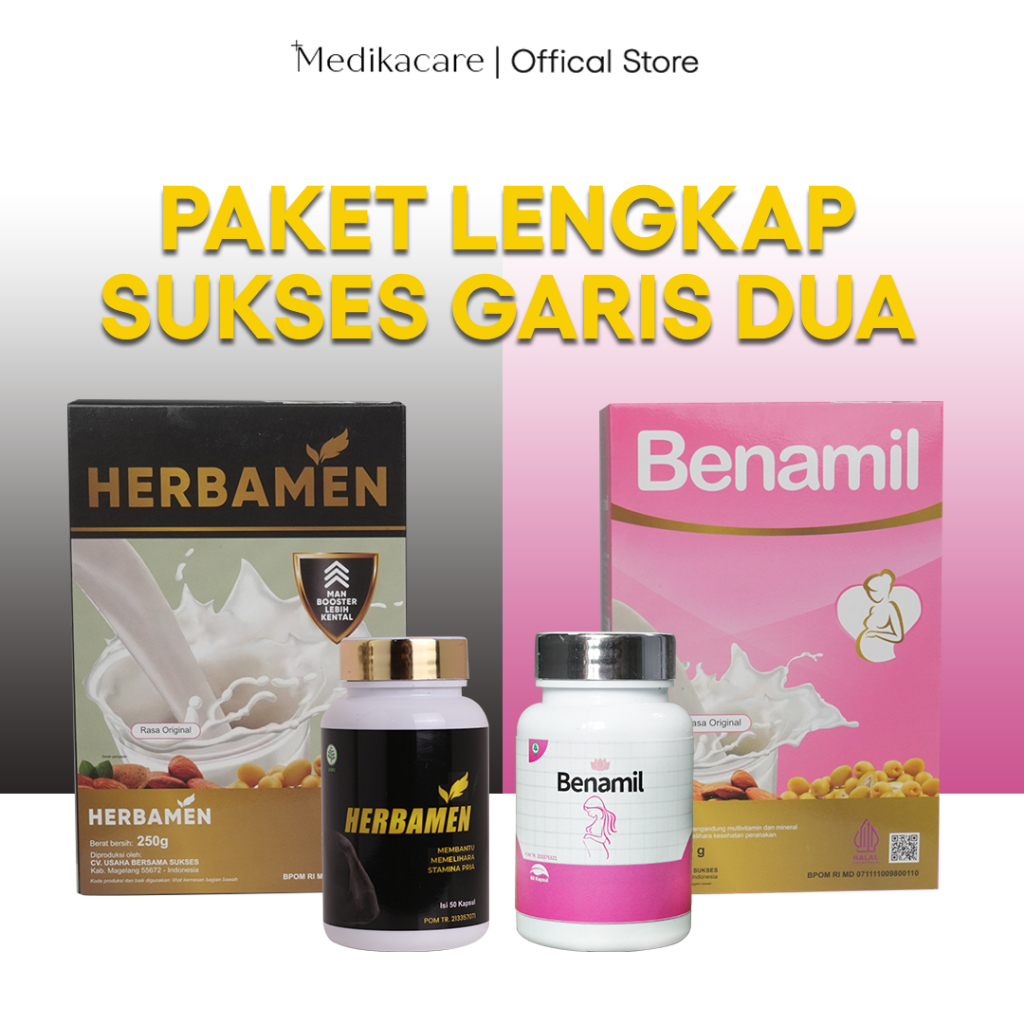 Jual Paket Lengkap Promil Suami Istri - Kapsul & Susu Herbamen Benamil ...