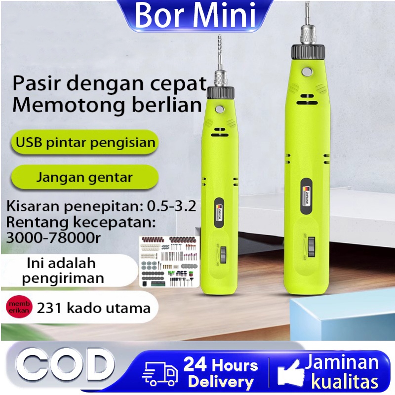Jual 【Pengiriman 24 jam】231Pcs/Bor Mini/ Mnt Alat Pena Bor/Bor Mini ...