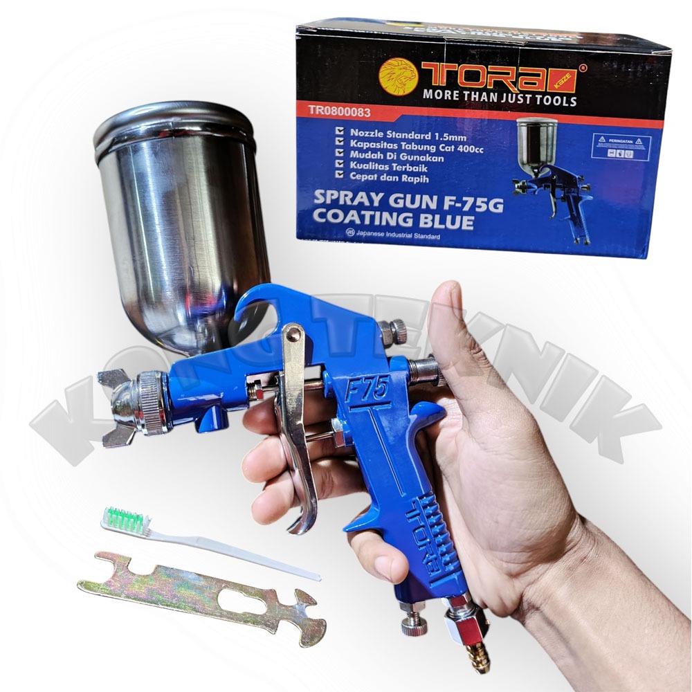 Jual TORA Spray Gun F75G - Alat Semprot Cat Tabung Atas 400 cc nozle 1 ...