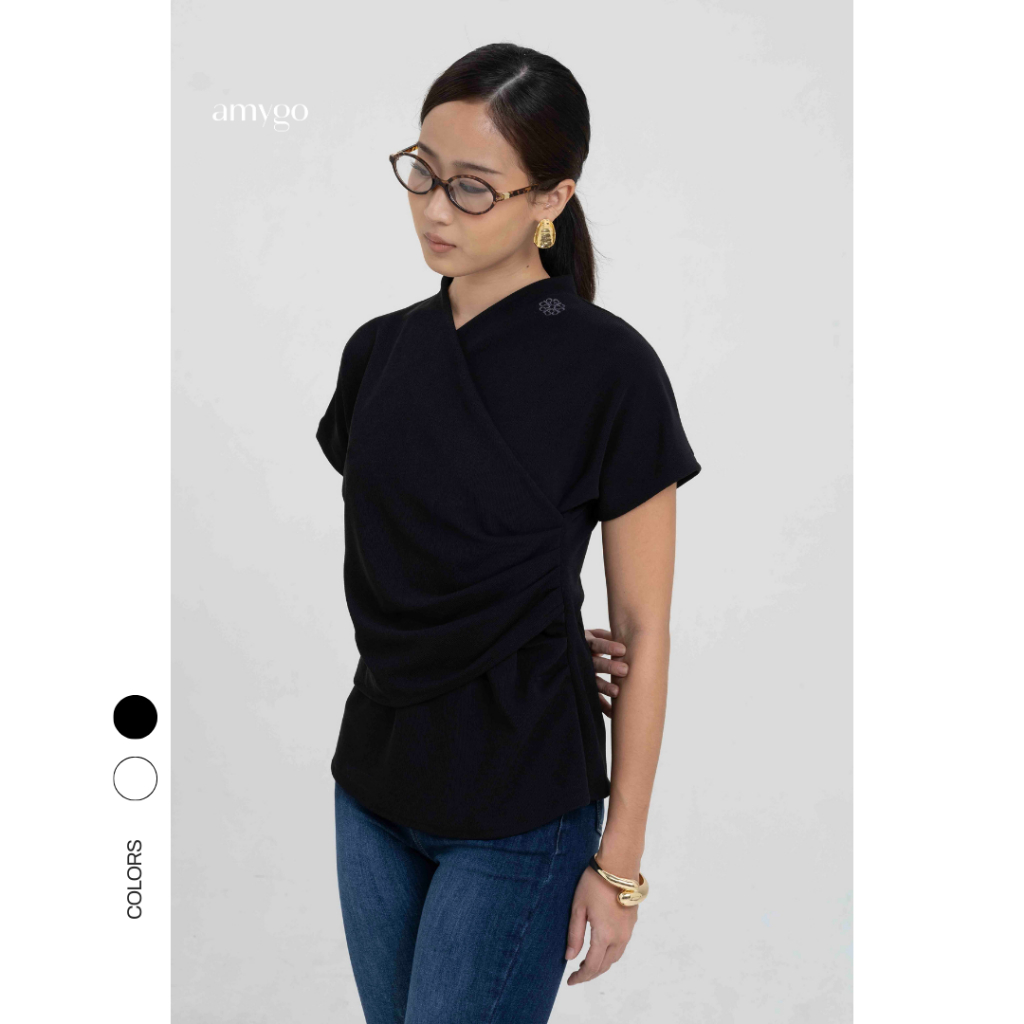 Jual Amygo Store - Lessa Wrap Blouse | Shopee Indonesia