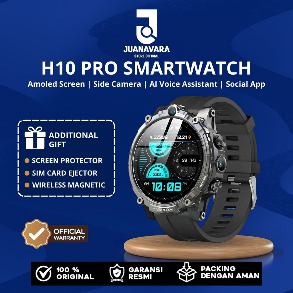 Jual H10 PRO Smartwatch - Luxury Android 8.1 with GPS Wifi | Shopee ...