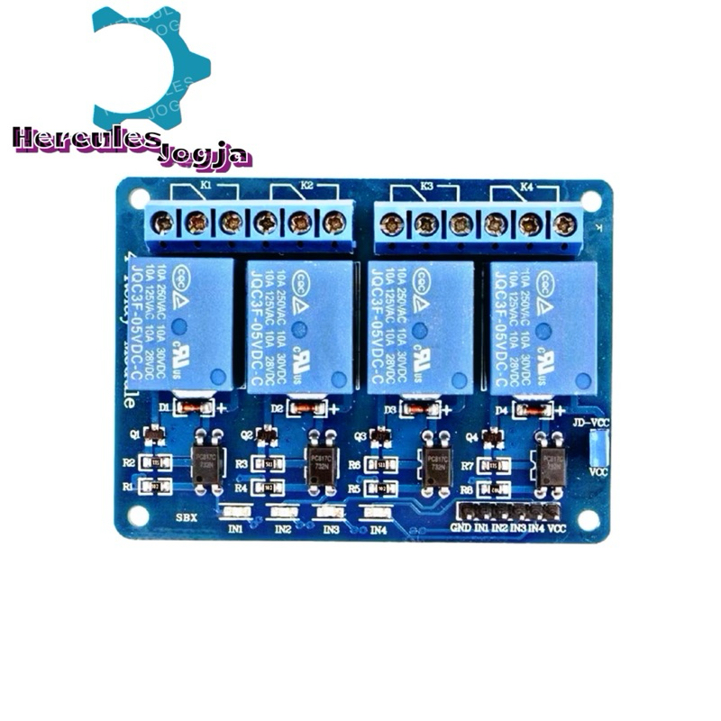 Jual Modul Relay 4 Channel Ch 5V 220V AC Module optocoupler | Shopee ...