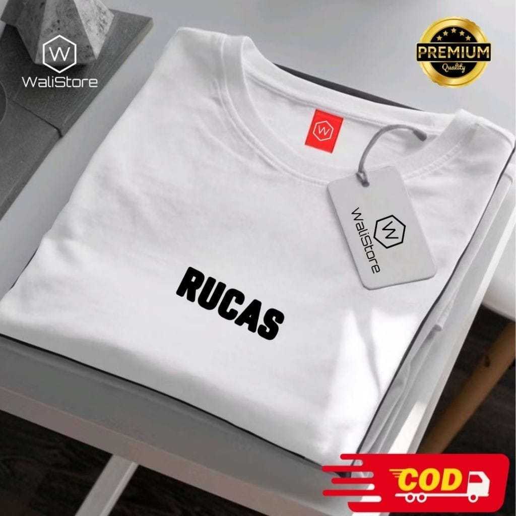 Jual Rucas T-shirt Distro Pria Wanita Teks Mini Putih Size M L XL ...