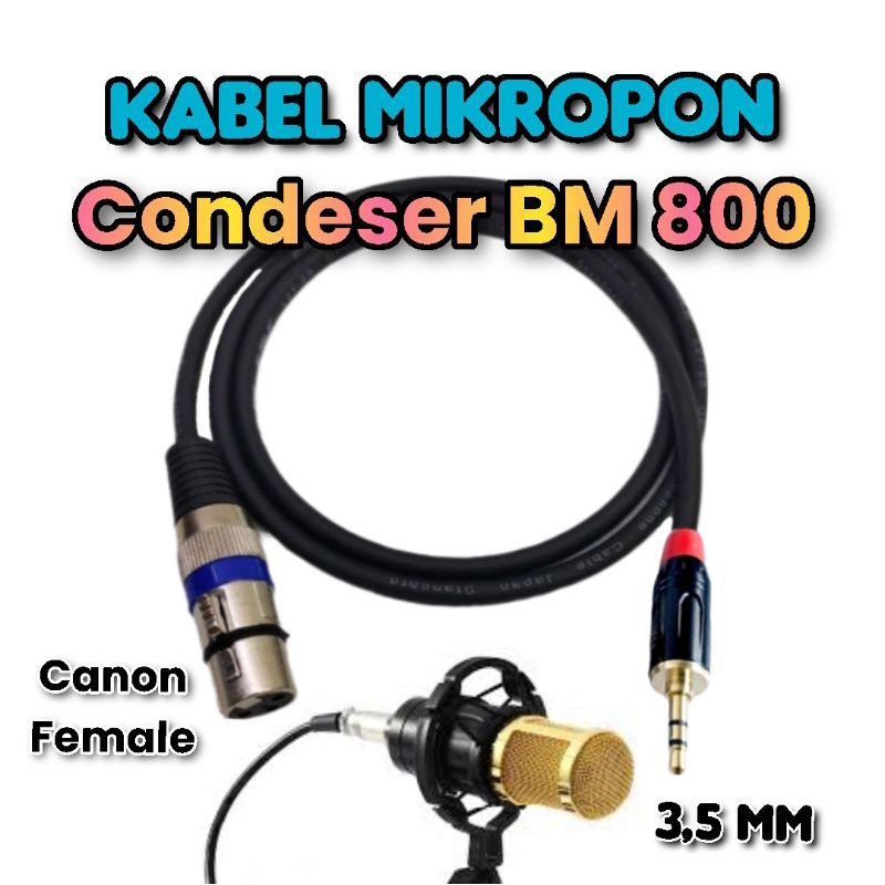 Jual Kabel mik mikropon microphone kondenser condenser BM 800 | Shopee ...