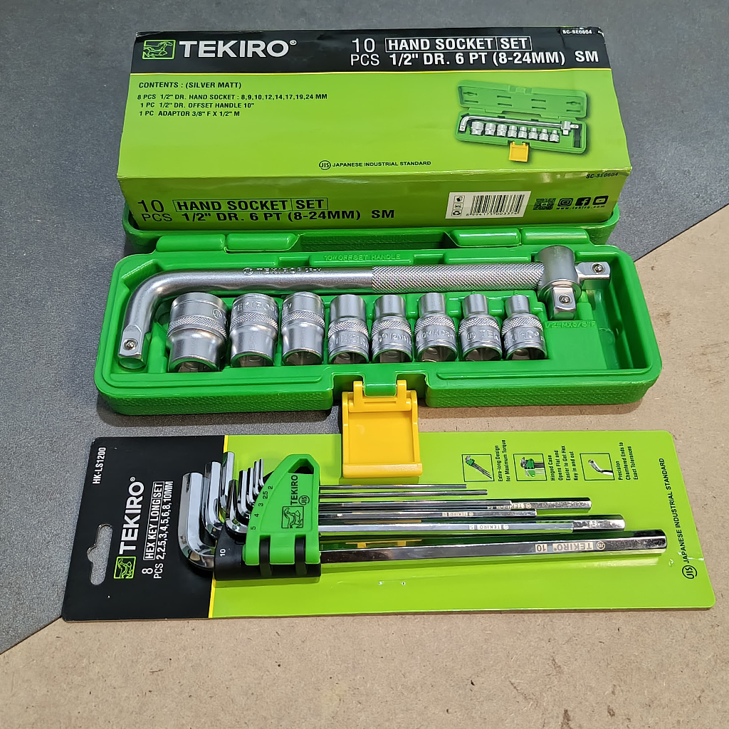 Jual Tekiro Tools set Kunci Sok Set Shock 10Pcs + Kunci L Set 8Pcs 2 ...