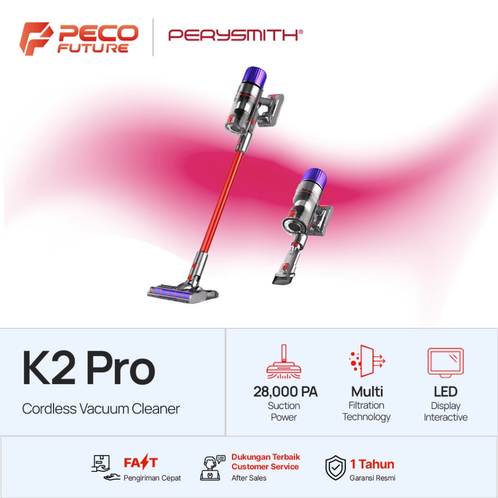 Jual PerySmith K2 Pro Cordless Vacuum Cleaner Home Penyedot Debu Portable Tanpa Kabel Wireless ...