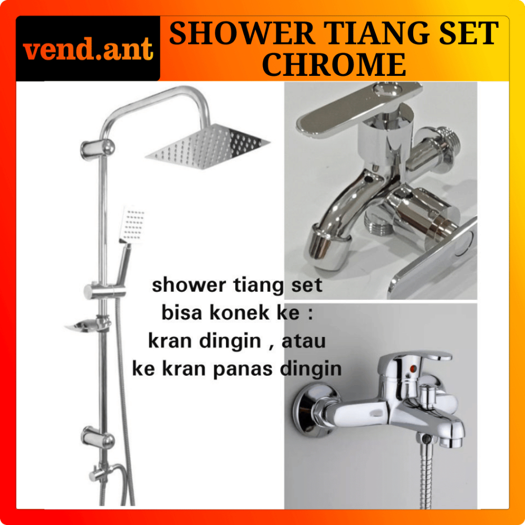 Jual Shower Tiang Set Kamar Mandi Chrome | Shopee Indonesia