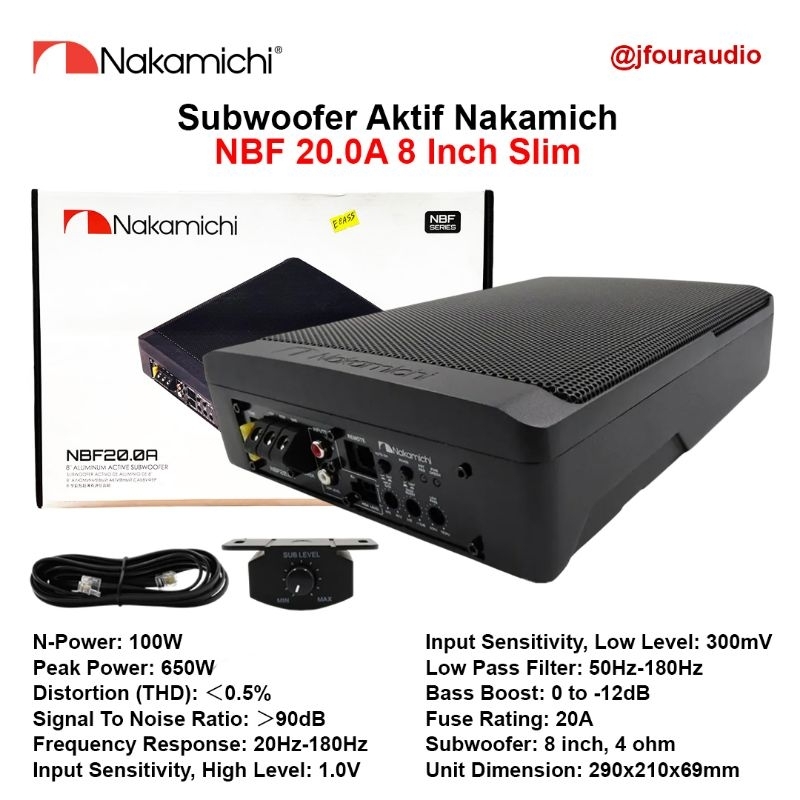 Jual Nakamichi NBF 20.0A Subwoofer Kolong Jok Aktif 8 Inch Underseat | Shopee Indonesia