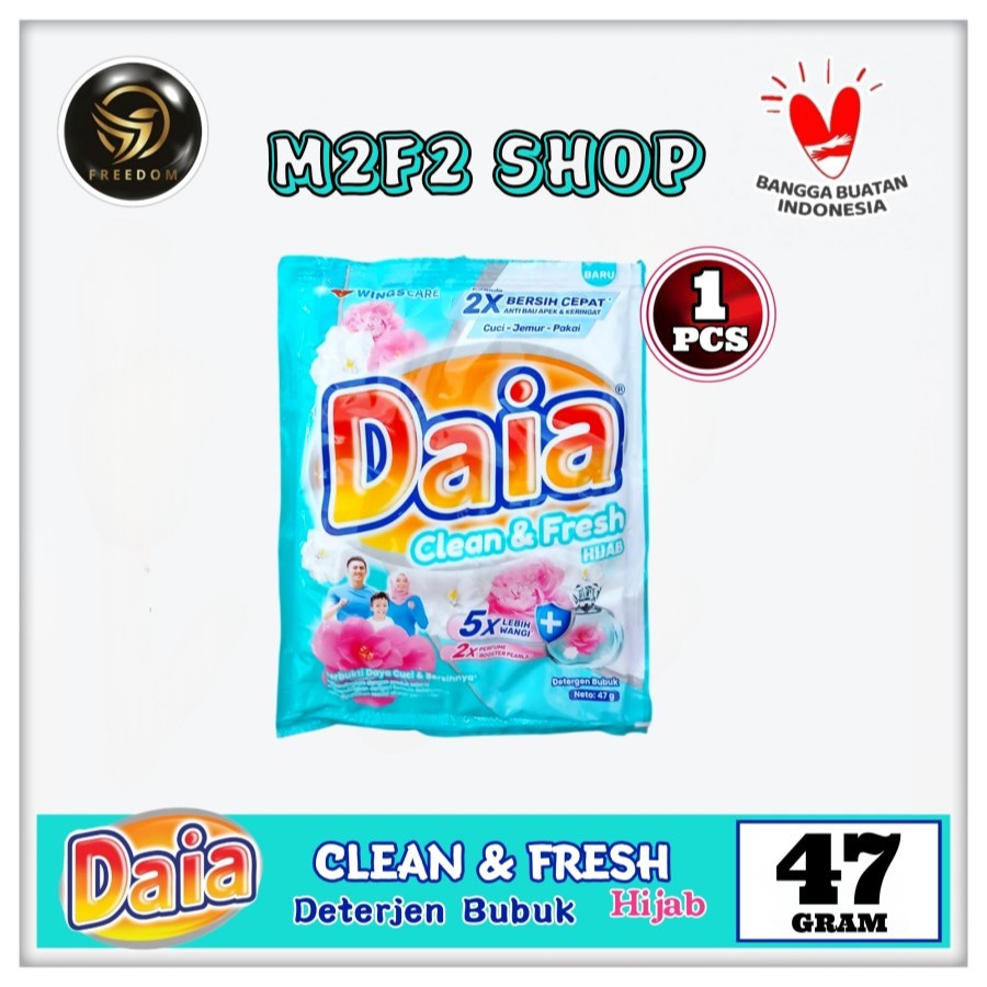 Jual Daia Clean & Fresh Hijab Detergent Bubuk Sabun Cuci Baju Sachet - 47 gr (Kemasan Satuan ...