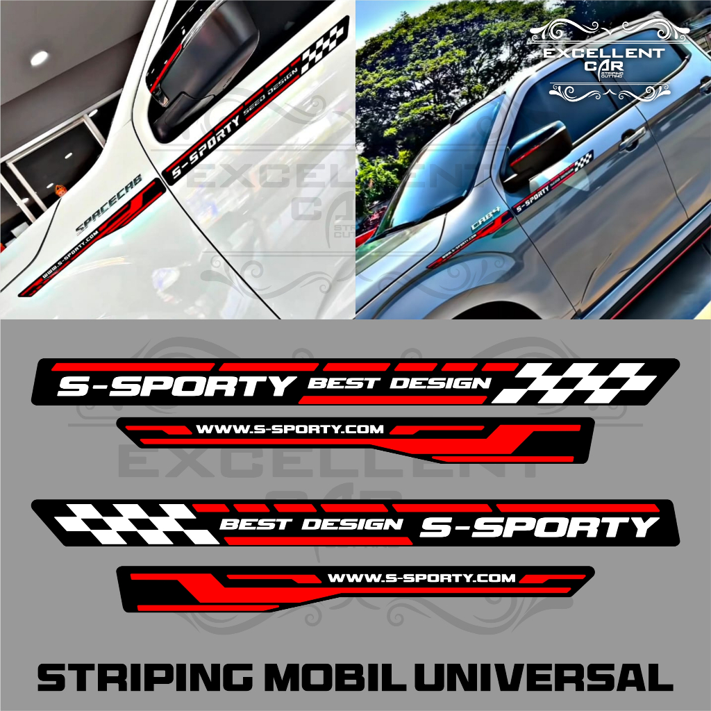 Jual Stiker Mobil Universal S - Sport Thailand Version Cutting Sticker ...