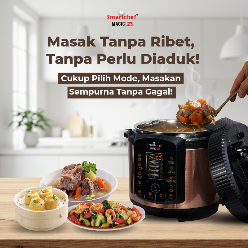 Jual Smart Chef panci presto low carbo presto listrik pressure cooker ...
