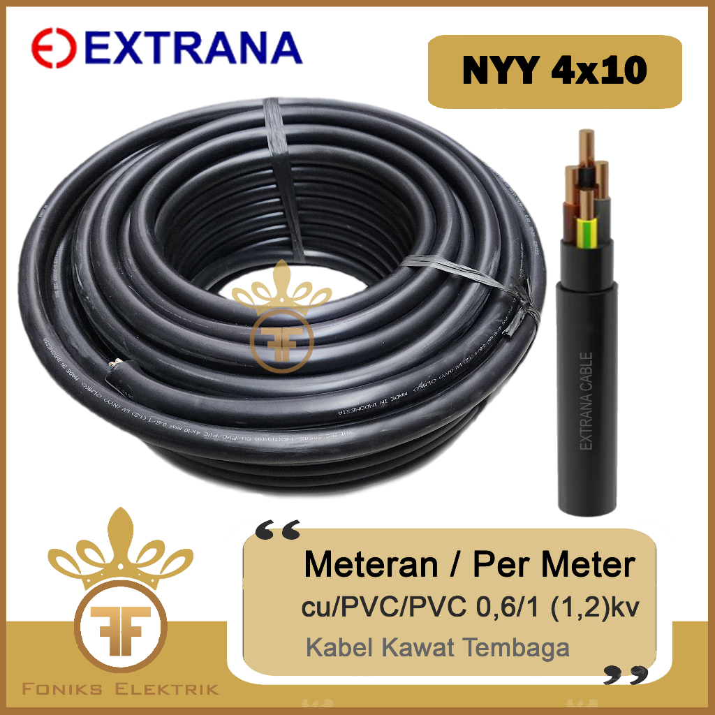 Jual KABEL TUFUR EXTRANA 4X10MM Per METER - METERAN | Shopee Indonesia