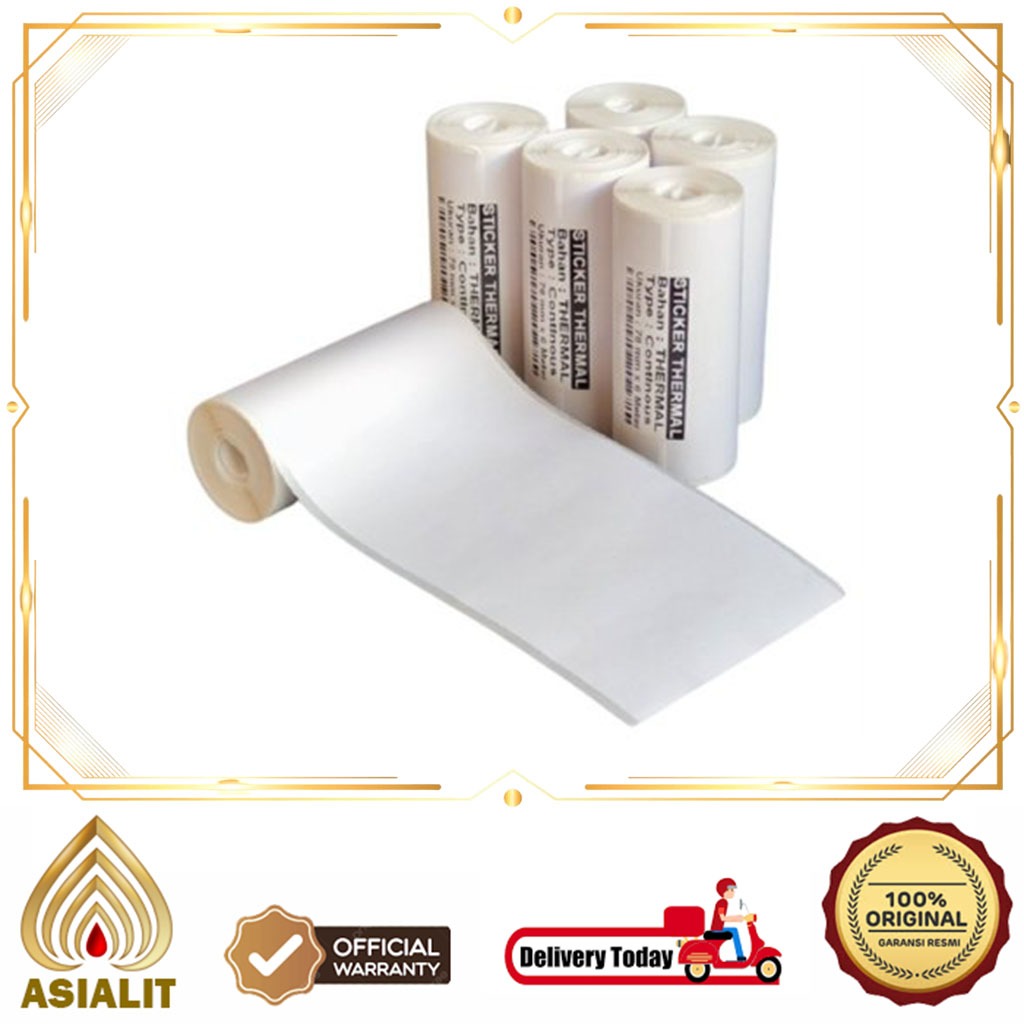 Jual Kertas Sticker Thermal Struk Kasir Ukuran 76mmx6m Roll Paper 76 MM ...