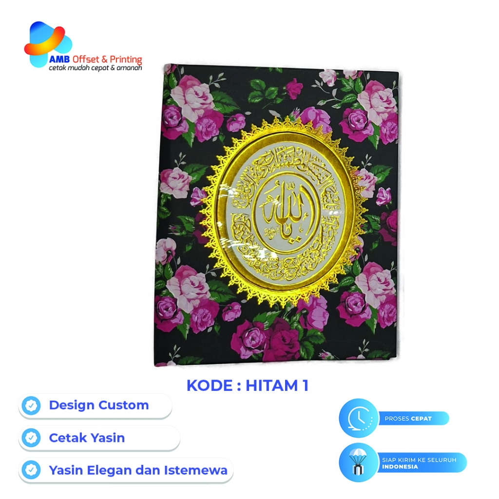 Jual Cetak Buku Yasin dan Tahlil Hard Cover Motif Bunga Bahan HVS dan ...