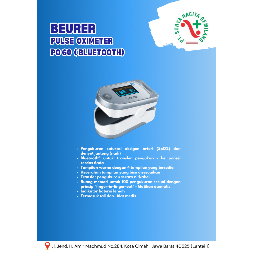 Jual Pulse Oximeter Beurer PO 60 (dengan Koneksi Bluetooth) | Shopee ...