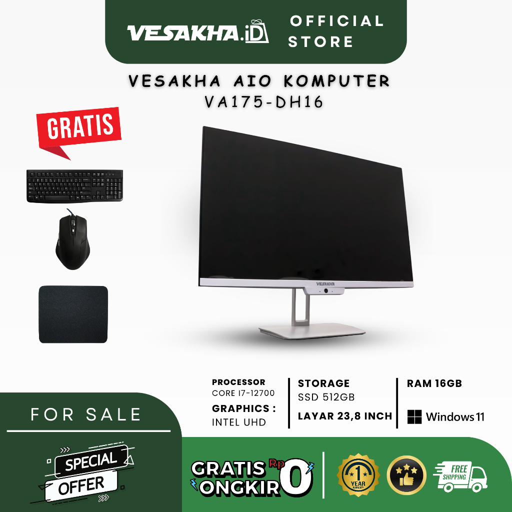 Jual NEW!! PC AIO VESAKHA - Vesakha AIO Komputer VA175-DH16 | Shopee ...