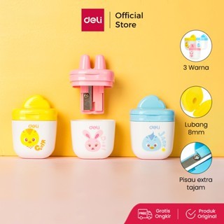 Jual Deli Rautan Pensil satu lubang 8mm 3 Warna ER01300 | Shopee Indonesia