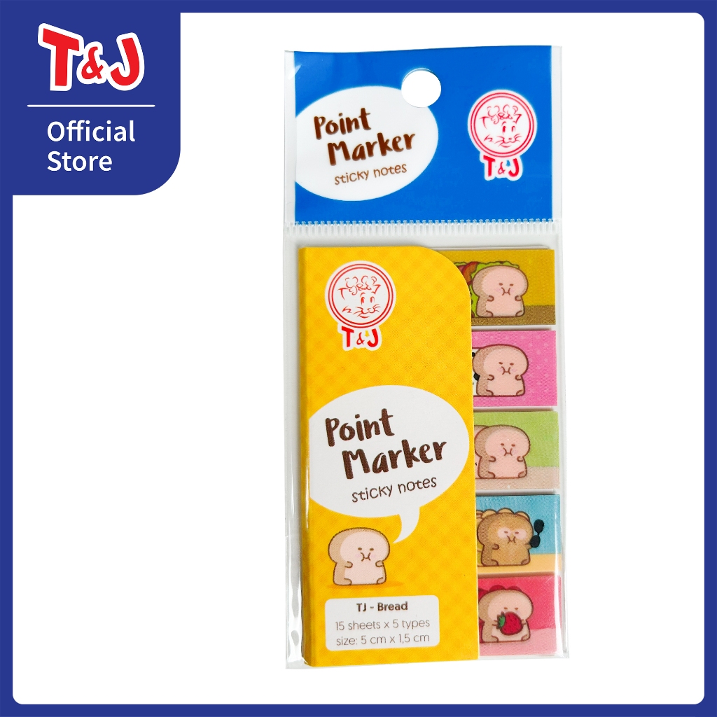 Jual T&J Labels POINT MARKER STICKY NOTES TJ - BREAD | Shopee Indonesia