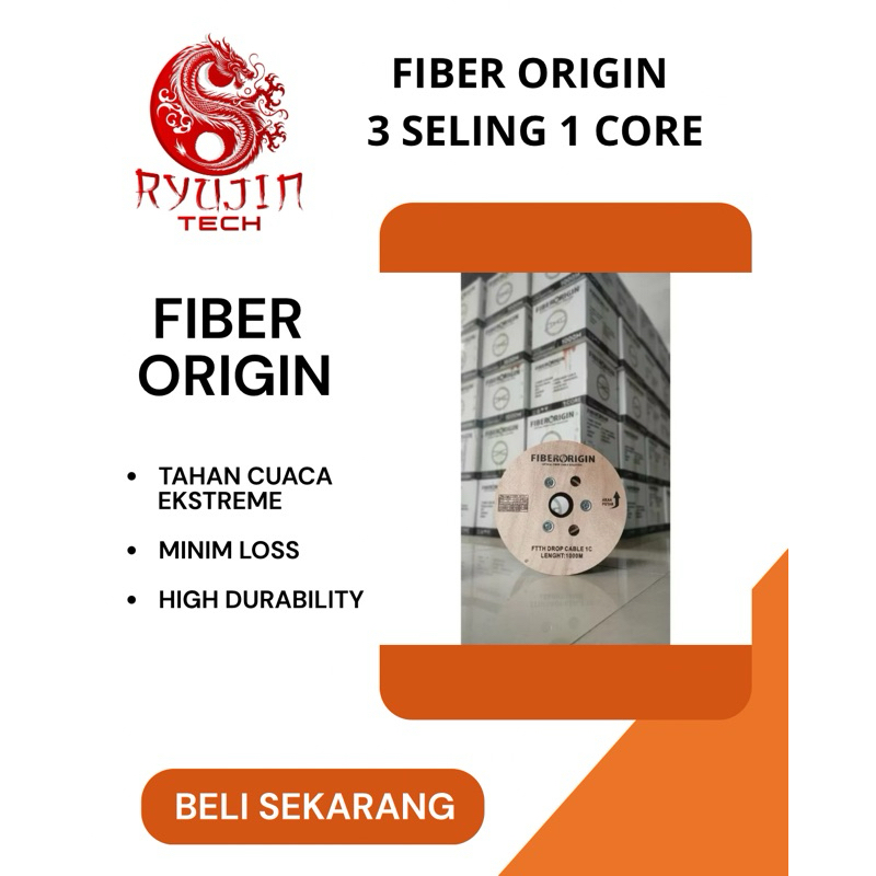 Jual Kabel Dropcore Fiber Optik 1 Core 3 Seling 1000M – Fiber Origin ...