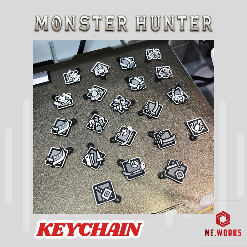 Jual Keychain / Gantungan Kunci Monster Hunter Weapon Icon | Shopee ...