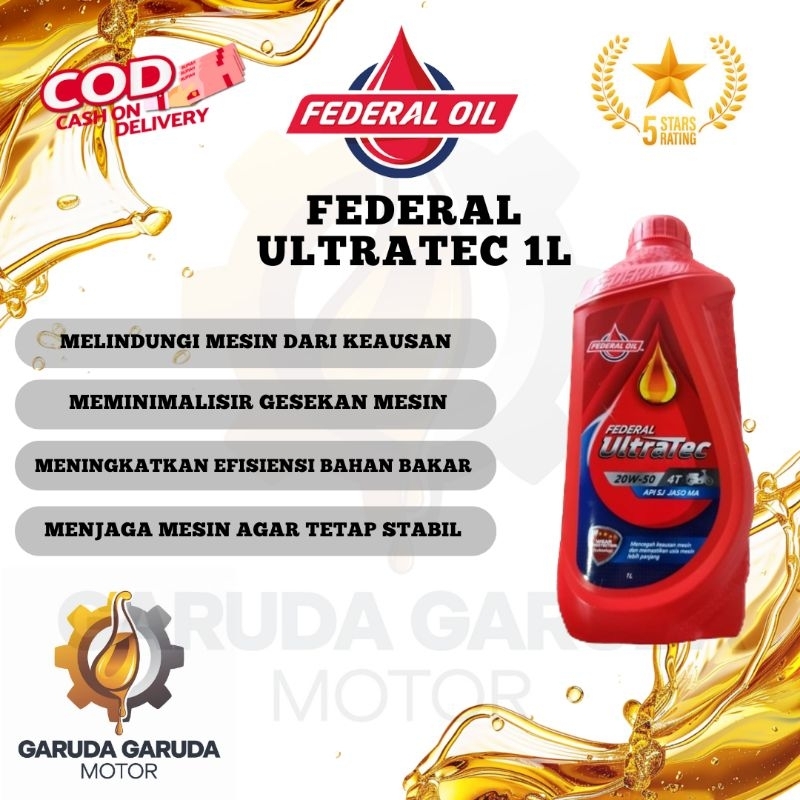 Jual Oli Federal Ultratec 1 Liter 20W-50 | Shopee Indonesia