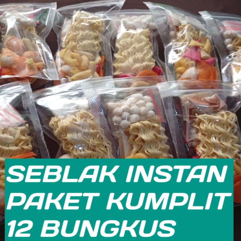 Jual Seblak instan komplit/mini paket 12 bungkus/seblak instan | Shopee ...