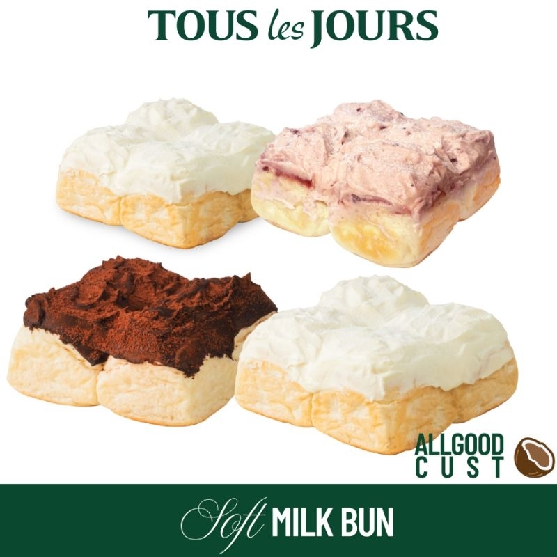 Jual Tous Les Jours Soft Milk Bun TLJ, Roti Susu Rasa Melon , vanila ...