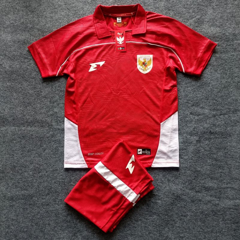 Jual PREMIUM DRY-FIT EMBOSS STELAN JERSEY TIMNAS INDONESIA HOME ANAK ...
