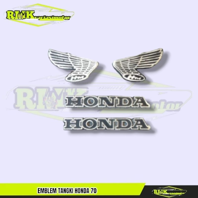 Jual Emblem Honda C70 Untuk Tangki Motor RMK Alumunium Satu Set ...