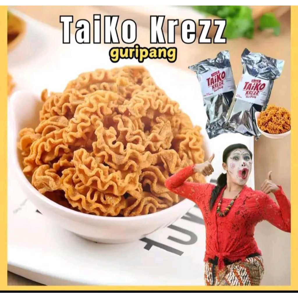 Jual Taiko Krezz Guripang 500gr Rasa Sapi Panggang Sweet Spicy Snack ...
