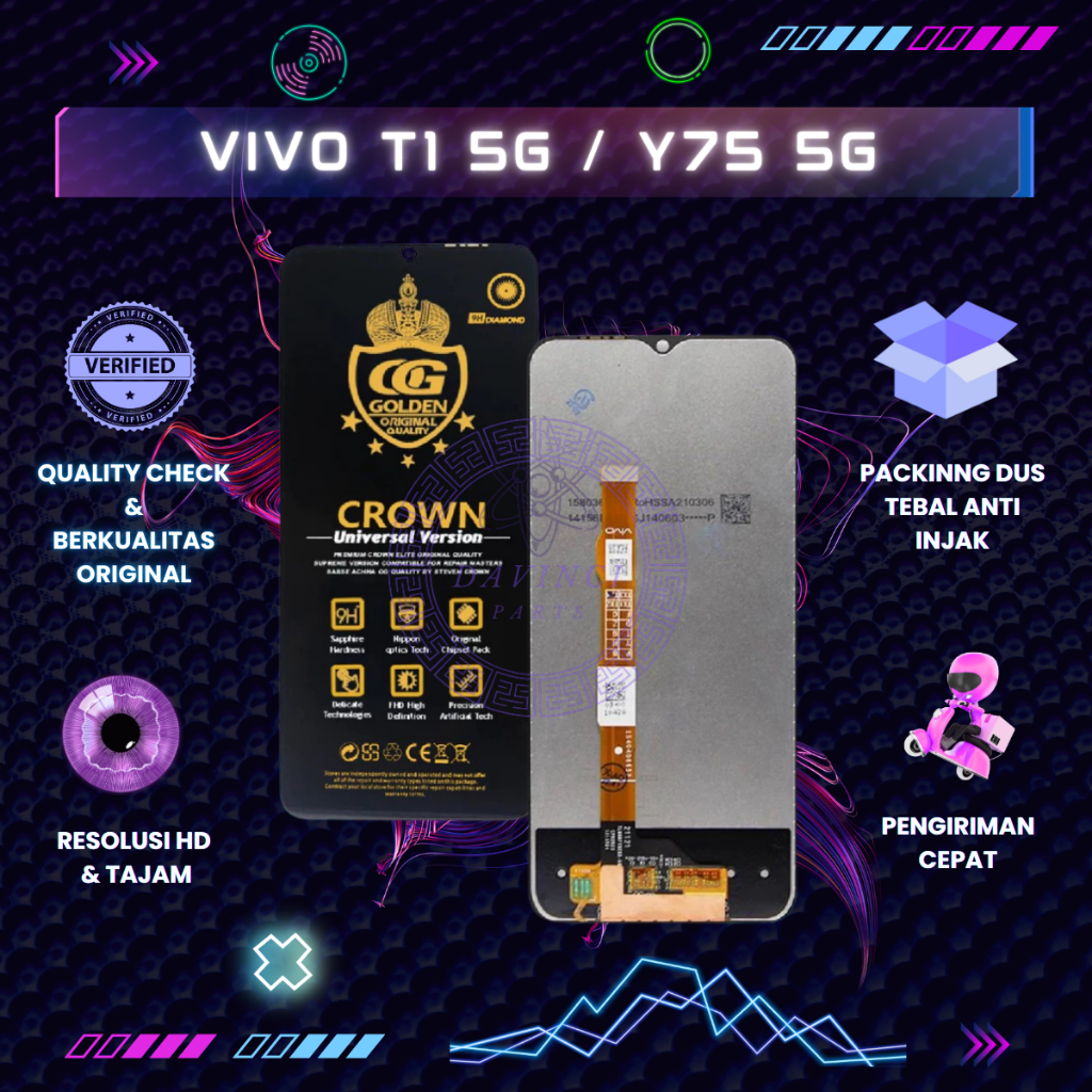 Jual LCD VIVO T1 5G / Y75 5G / Y55S 5G TOUCHSCREEN FULLSET COMPLETE ...