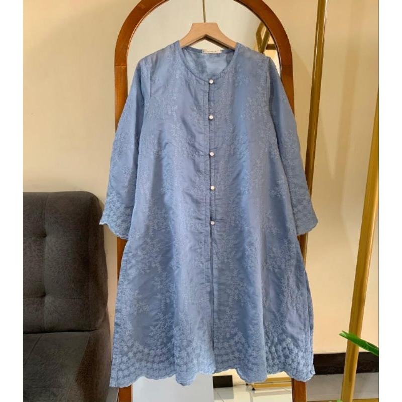 Jual Tunik Silk brokat malay / tunik brokat / tunik bordir / baju ...