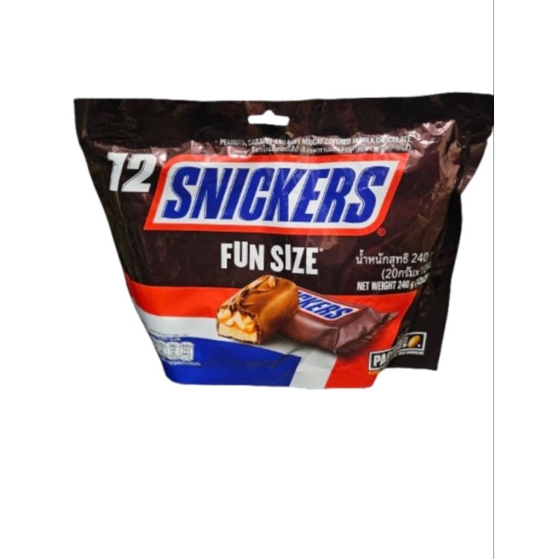 Jual Coklat Cokelat Chocolate Snickers Fun size 1 pack ( 20 gram x 12 ...