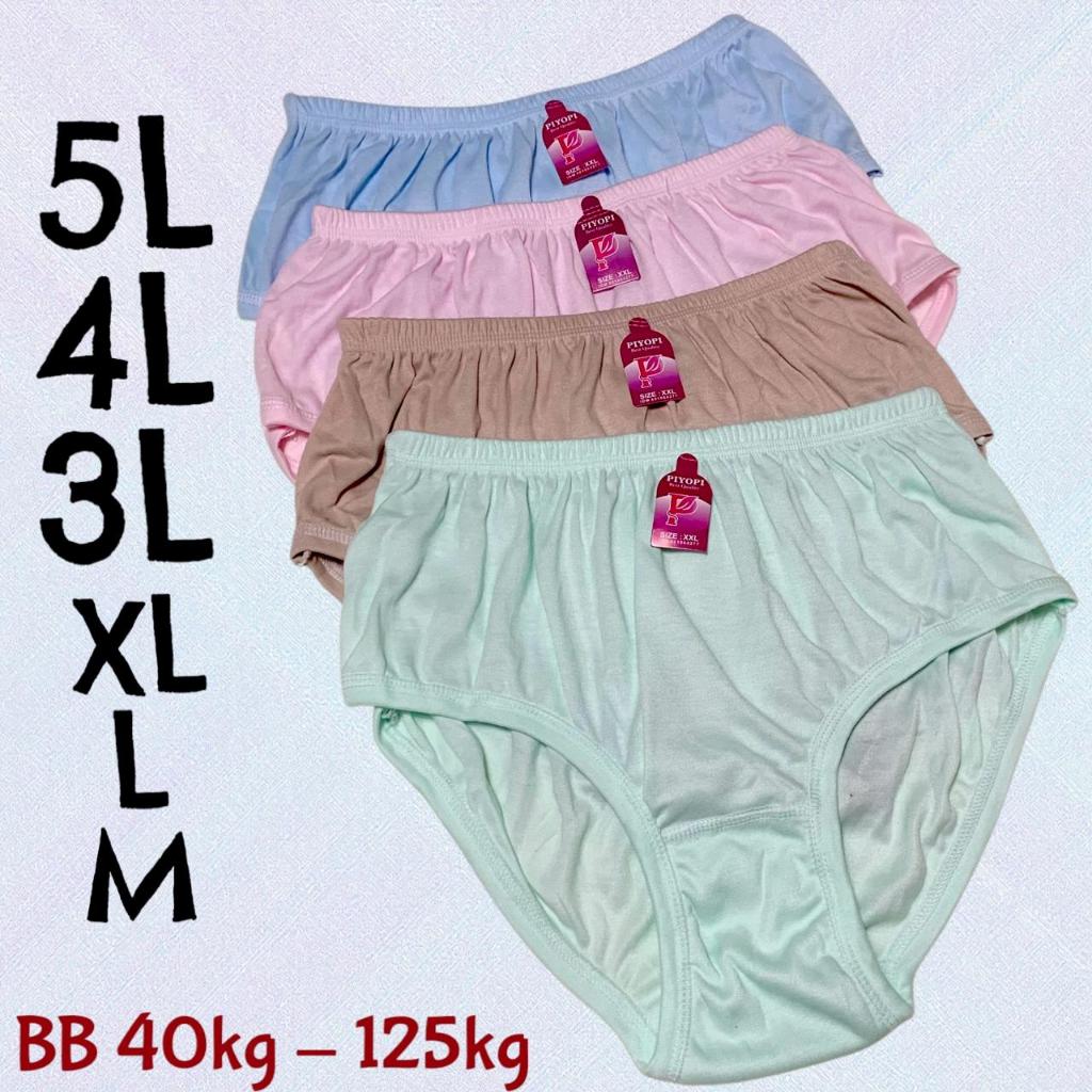 Jual 6 Pcs & 12 Pcs Celana Dalam Wanita Jumbo Big Size 5L 4L 3L XL CD Ibu Hamil Elastis CD ...