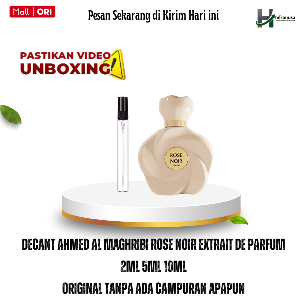 Jual Decant AHMED AL MAGHRIBI Rose Noir Extrait de Parfum 2ml 5ml 10ml | Shopee Indonesia
