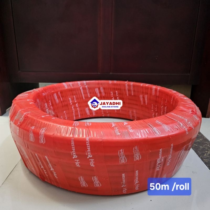 Jual Pipa Air Panas Westpex Hot Water uk 1/2 (16mm) 50m/Roll - Merah | Shopee Indonesia