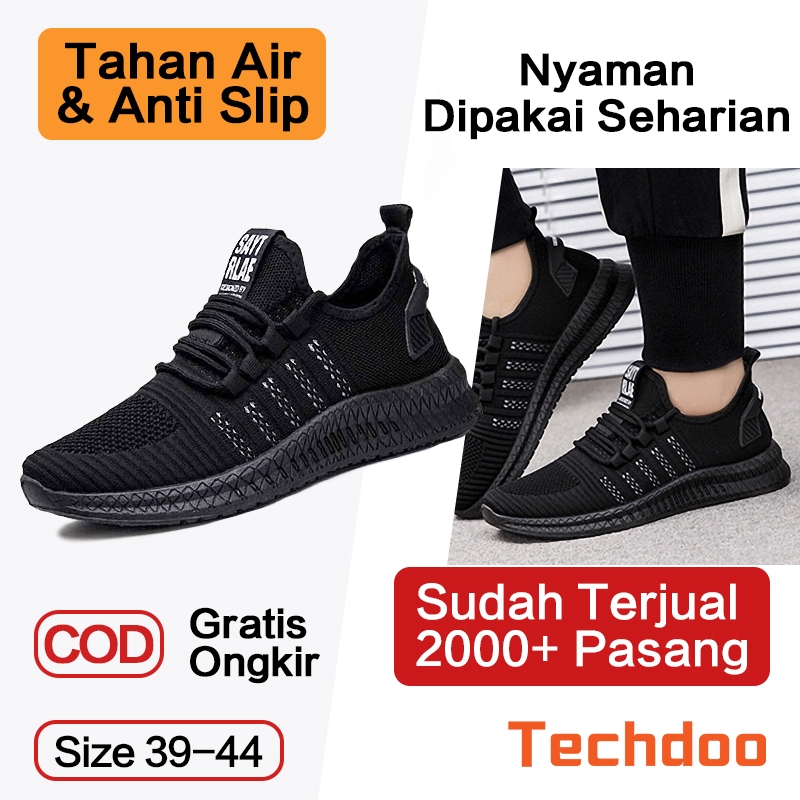 Jual Techdoo Sepatu Pria Olahraga Sneaker Pria Casual Sport Running Shoes Sepatu Futsal ...