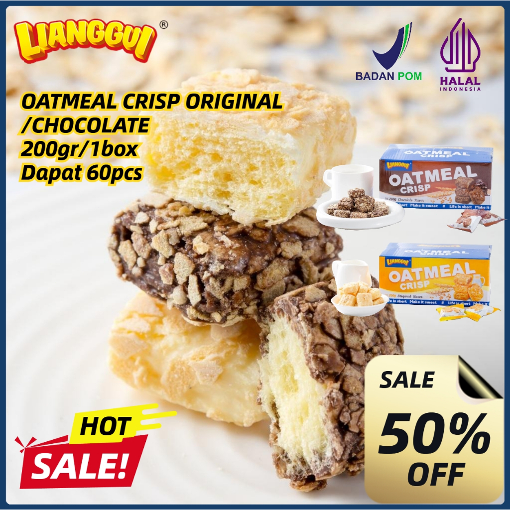 Jual [Makanan manis halal]Halal Lianggui Oat Choco Oatmeal Rasa Cokelat ...