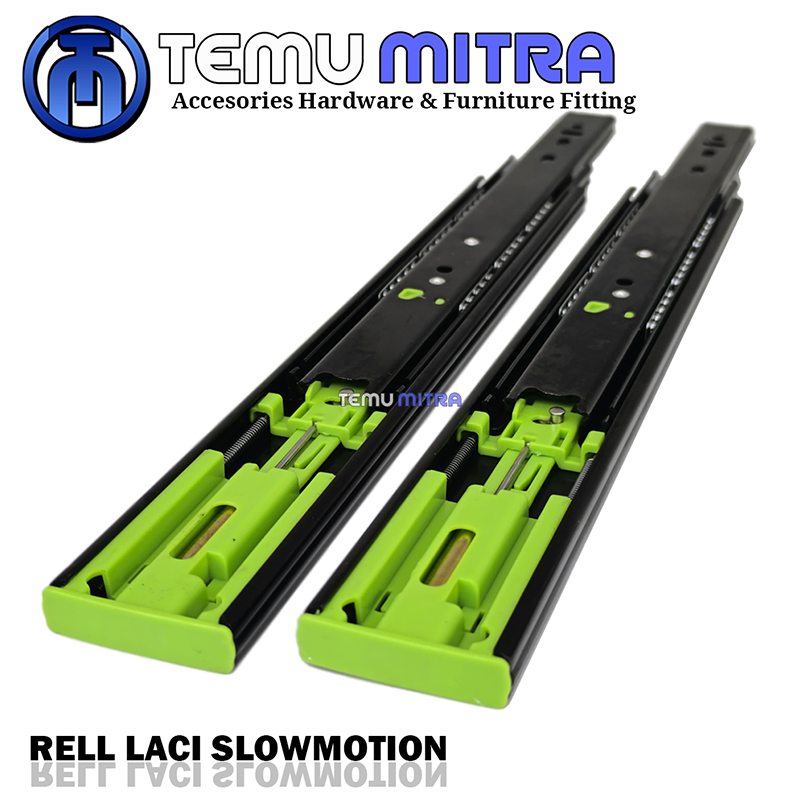 Jual Rell laci double track Slowmotion Full Extention soft close, Rel ...