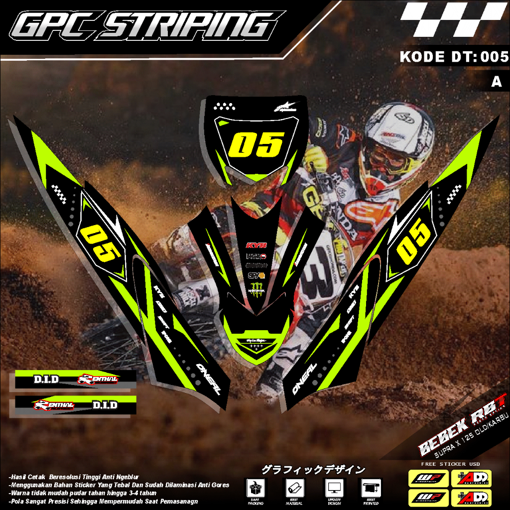 Jual Sticker Striping MOTOR SILUMAN SUPRA X 125 OLD RBT BEBEK MODIF ...