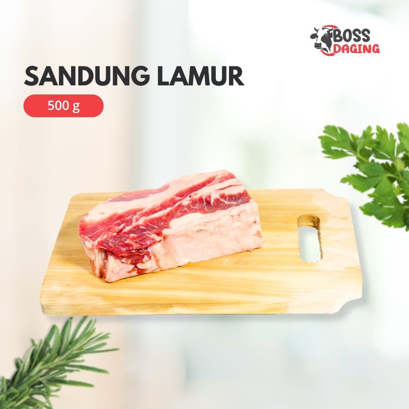 Jual Tetelan Sandung Lamur Utuh Premium 500g Brisket/Sop/Rawon/Lemak ...