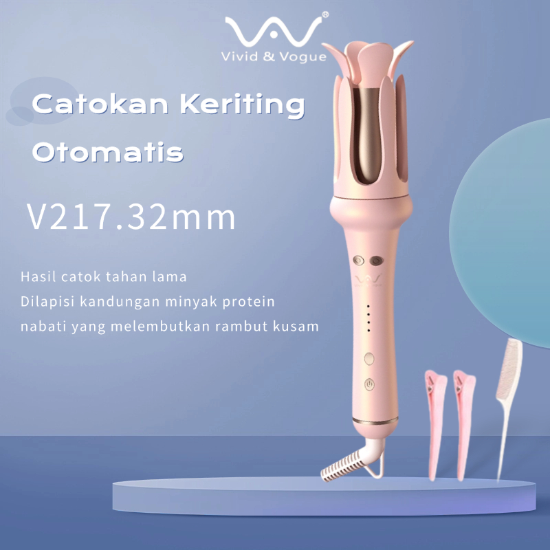 Jual Vivid&Vogue New Launching Catokan Curly Otomatis Tahan Lama 32mm V217 Gunakan untuk rambut ...