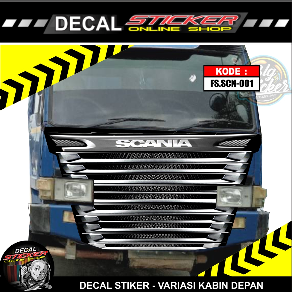 Jual STIKER MOBIL TRUCK BESAR KAP DEPAN SCANIA DECAL STICKER PRINT TRUK ...
