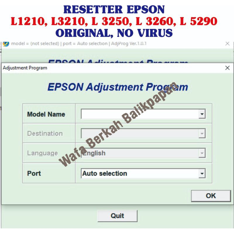 Jual Resetter Print Epson L130, L220, L310, L360, L365 | Shopee Indonesia