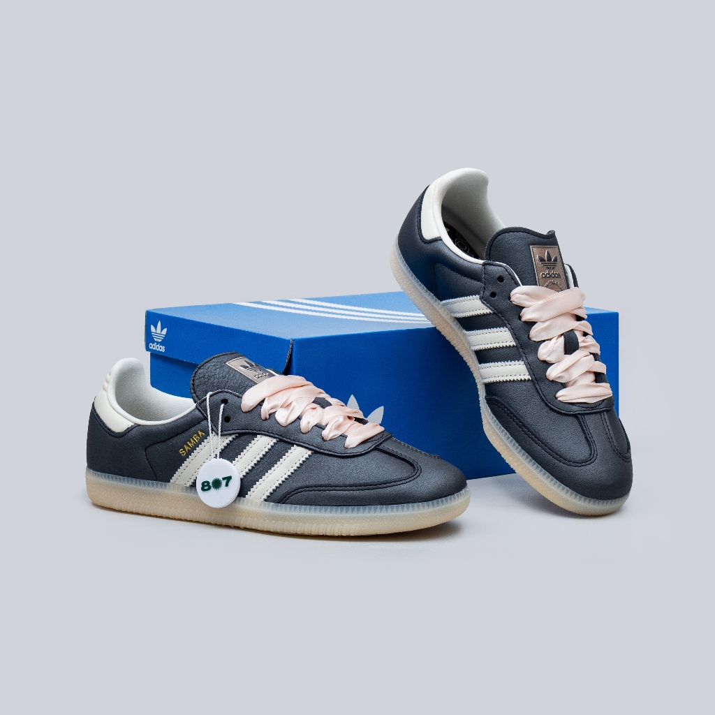 Jual Adidas Samba Black Pink Ribbon Laces | Shopee Indonesia