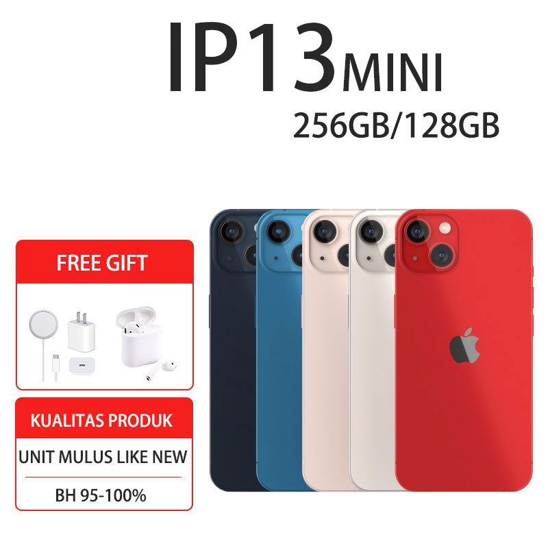 Jual HP13MINI 128GB/256GB IPHONE13mini LIKE NEW Second BEKAS ORIGINAL 100% MULUS NORMAL FULLSET ...