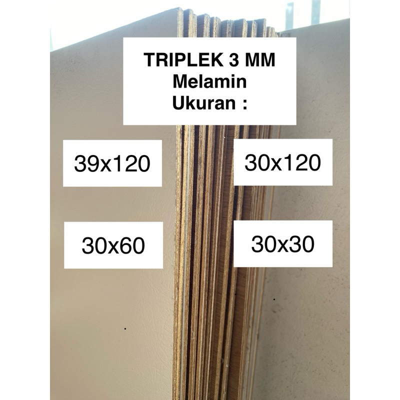 Jual TRIPLEK MELAMIN 3MM// LEBAR 30CM//BERBAGAI UKURAN// | Shopee Indonesia