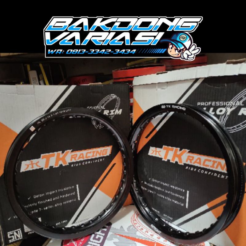 Jual Velg TK Racing Bright 1 Set 160/160 Ring 17 Hitam (2 biji ...