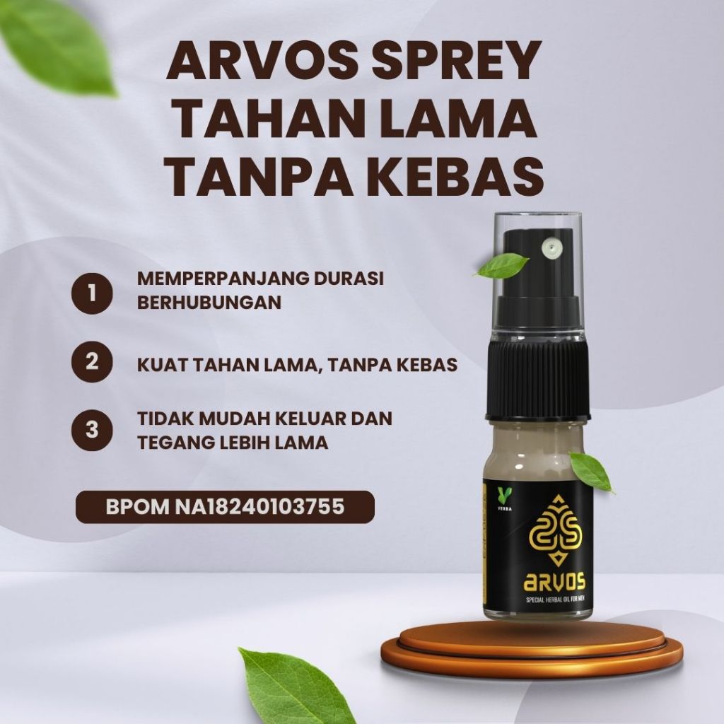 Jual ARVOS Obat Spray Herbal kuat semprot pria tahan lama oles X-Sensiall Spray Minyak Pijat ...