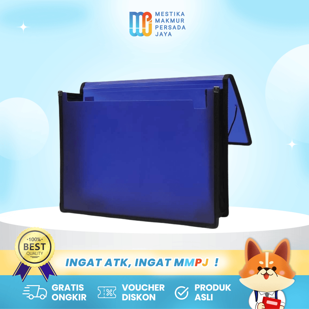 Jual Bantex Document Wallet PP Tempat Dokumen / Berkas - A4 Blue 361001 ...